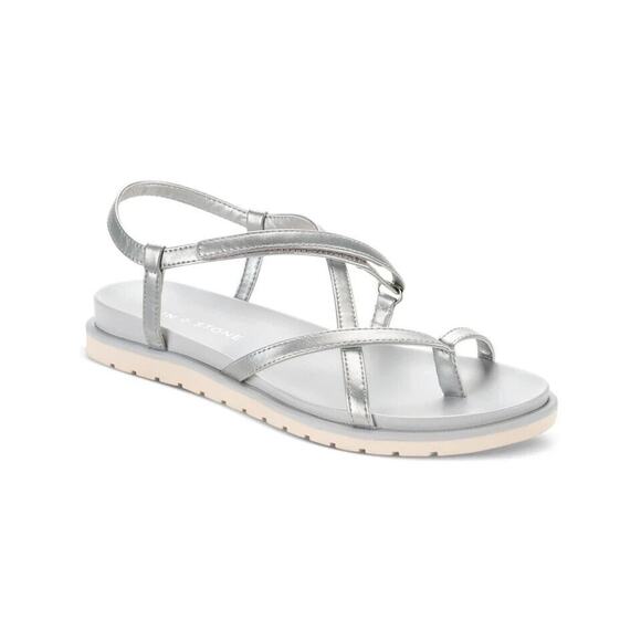 Sun + Stone | Shoes | Sun Stone Womens Silver Toe Loop Juune Round Toe ...